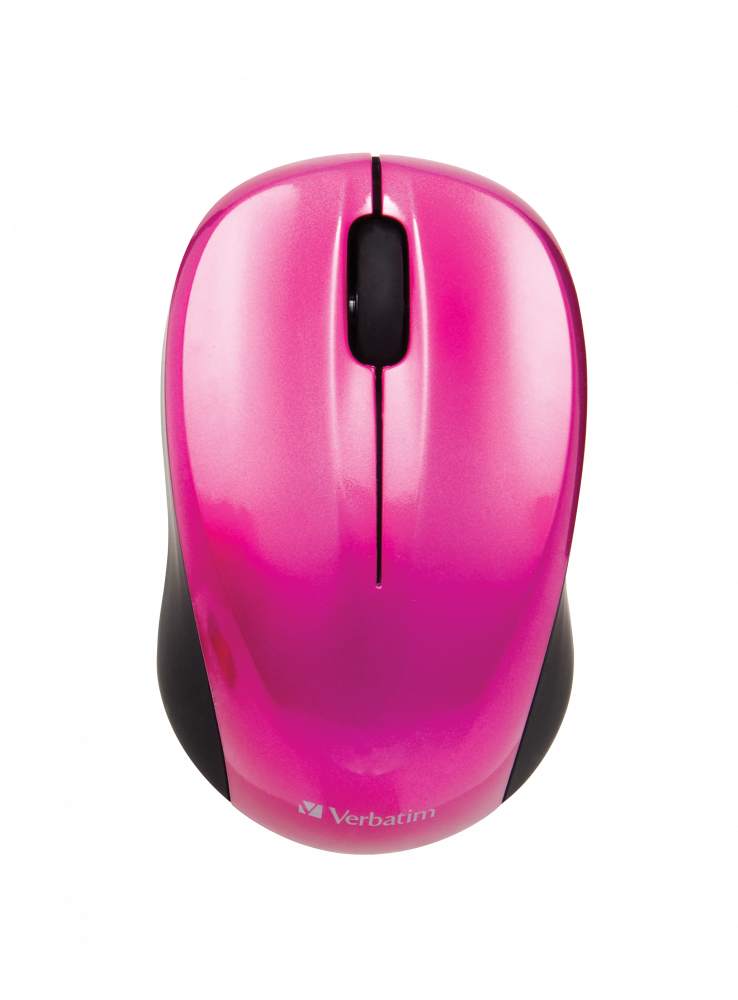 GO Nano Wireless Mouse With Nano Receiver, Optical, Hot Pink — Madnics