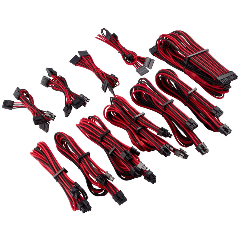 Corsair PSU Premium Individually Sleeved DC Cable Pro Kit, Type 4 (RED ...